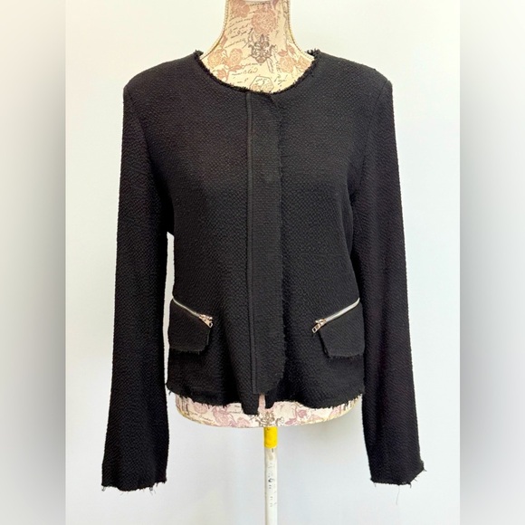 Gibson | Jackets & Coats | Gibson Black Woven Tailored Blazer With ...